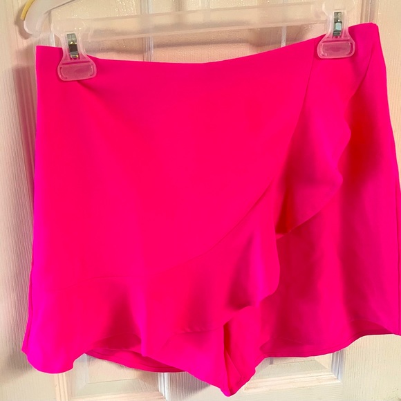 glam | Shorts | Nwt Super Cute Bright Pink Skort Size S | Poshmark